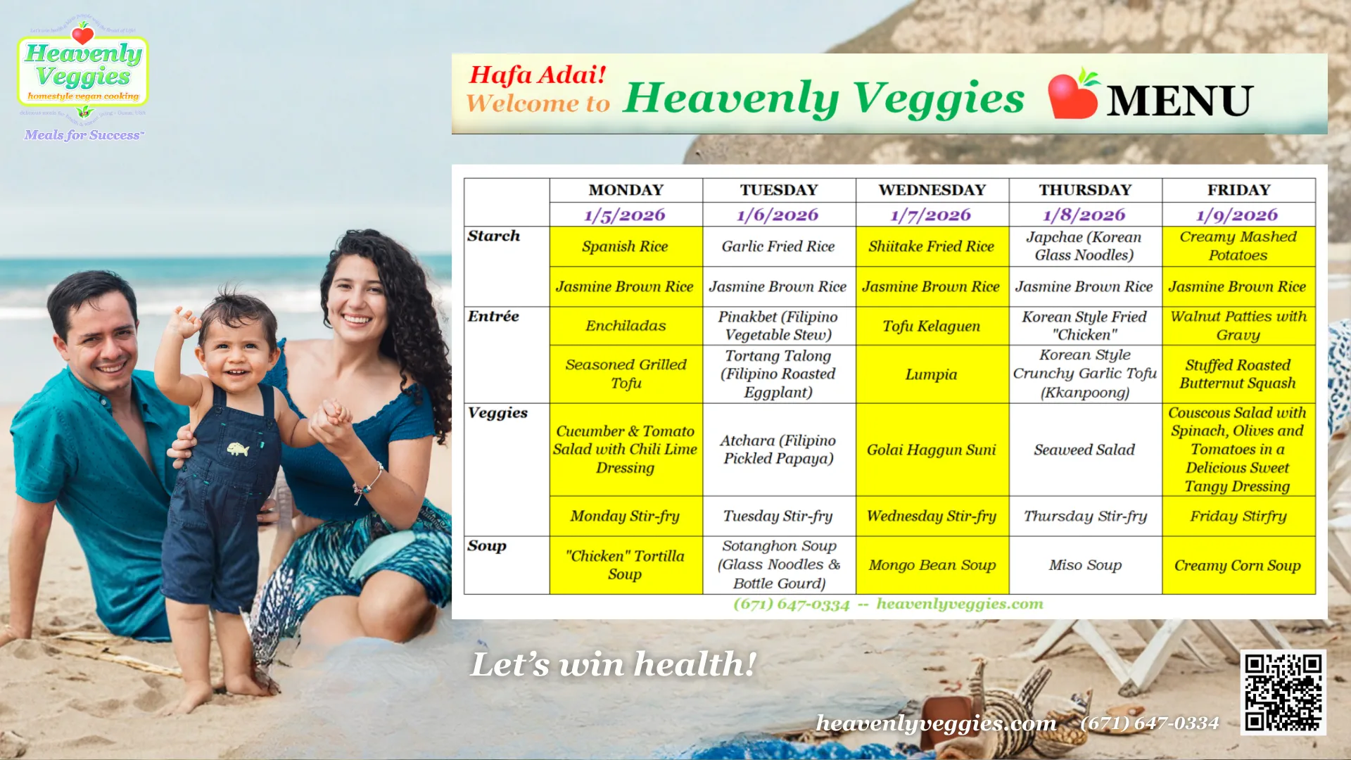 MENU - Heavenly Veggies